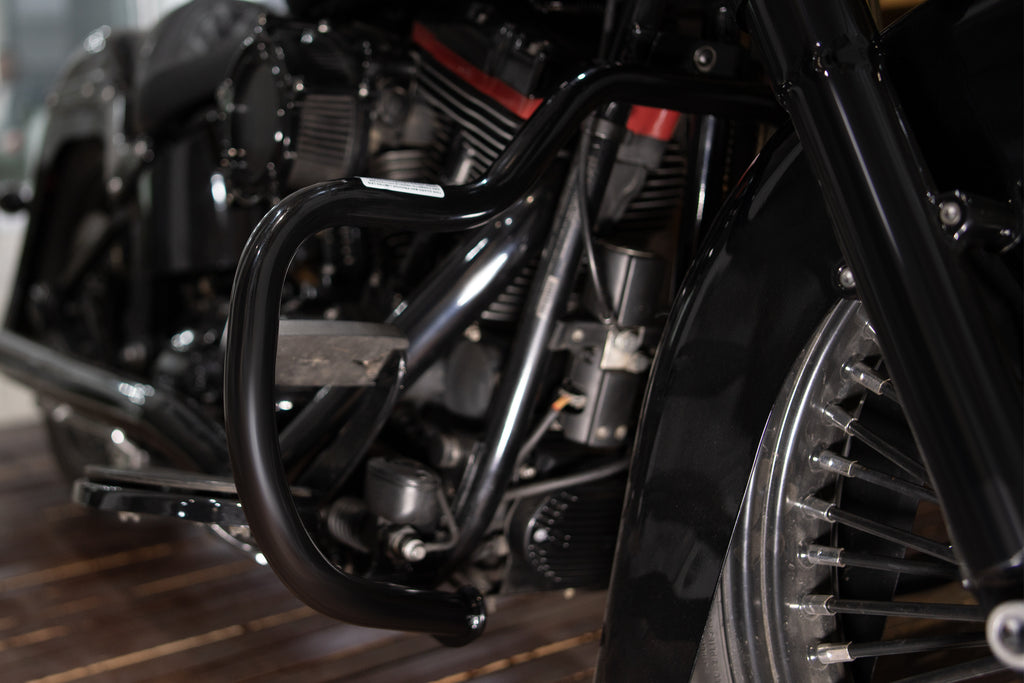 Harley Davidson modified crash bar for rocker c/fat bob/fat boy/street ...